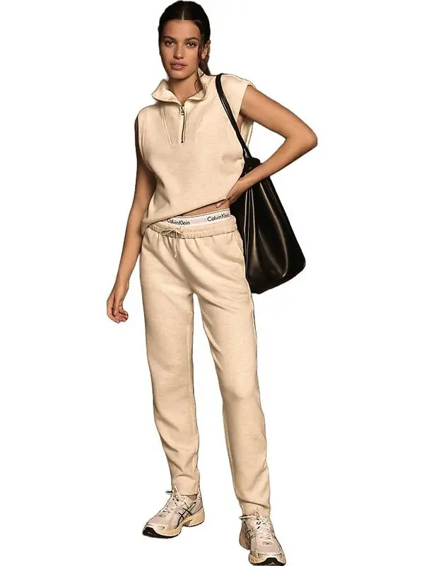 Varley Slim Zip Hem Pants - Ivory