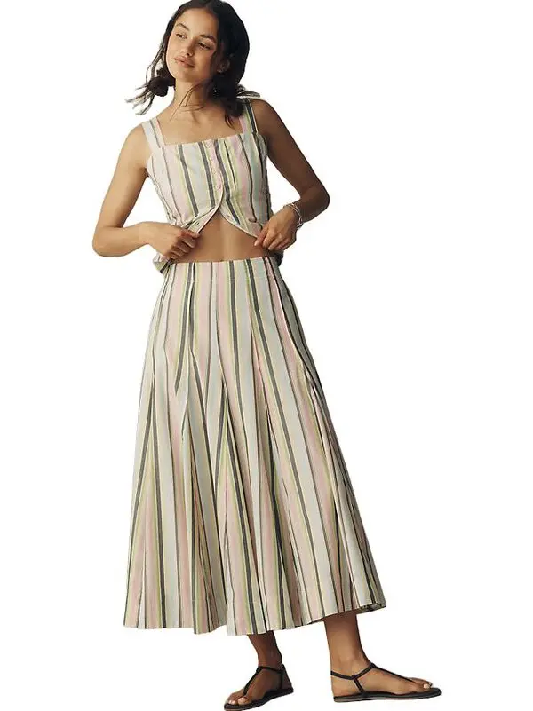 Maeve Striped Maxi Skirt - Multi Stripe