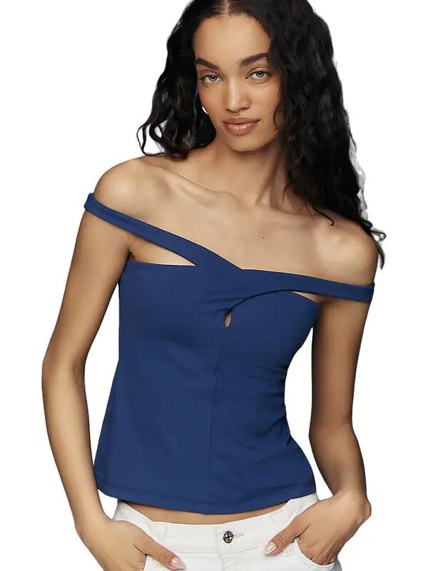 Susana Monaco Strapless Cross-front Top - Ink