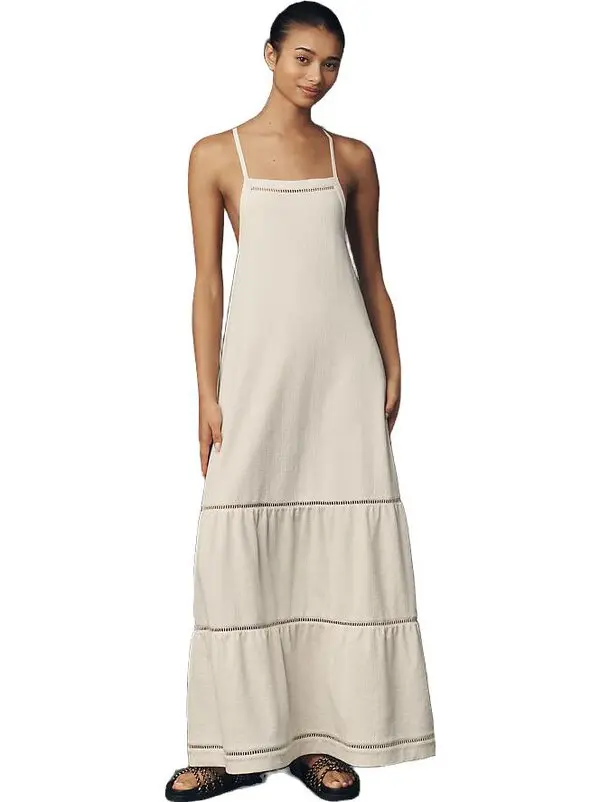 UGG Clarda Sleeveless Square-neck Maxi Dress - Cream
