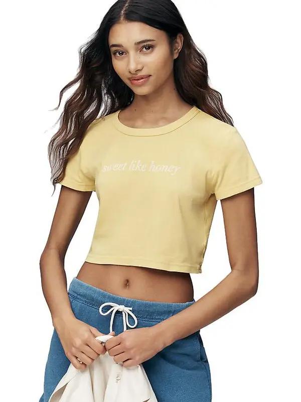 Junk Food Sweet Like Honey T-shirt Top - Misted Yellow