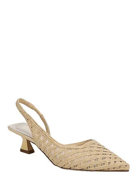 Franco Sarto Pointed-toe Slingback Heels - Neutral