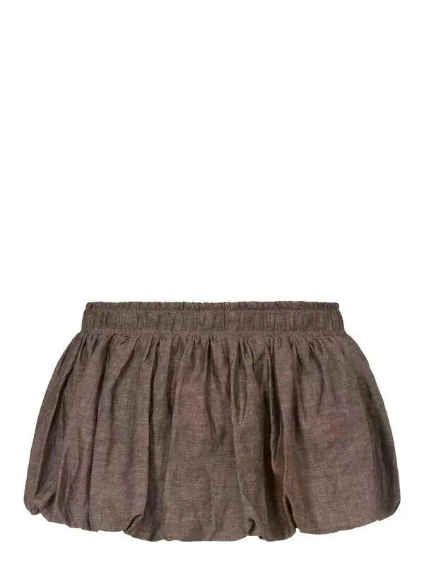 LUDOVIC DE SAINT SERNIN Palais Gathered Skirt - Brown