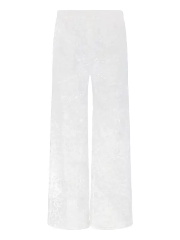 LUDOVIC DE SAINT SERNIN Lace Boxer Trousers - White