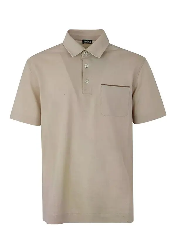 Zegna Pocket Polo Shirt - Neutrals
