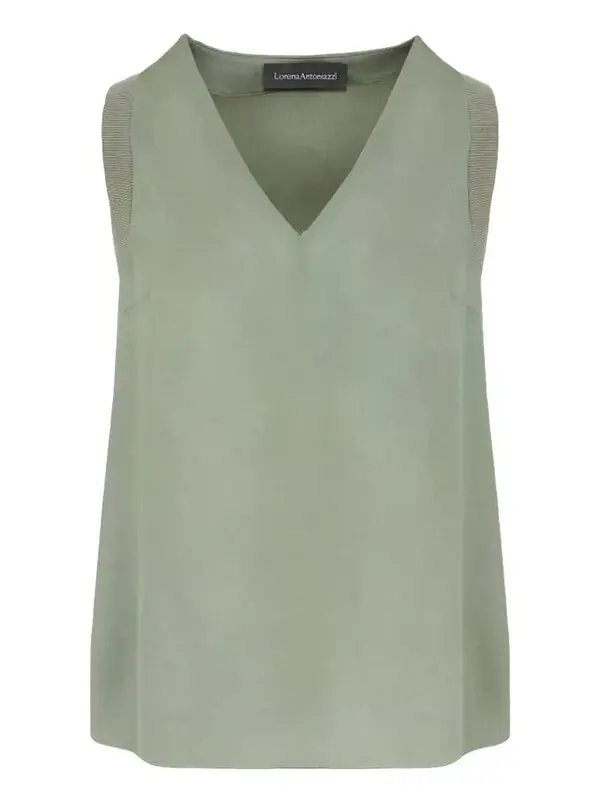 Lorena Antoniazzi Sleeveless V-neck Top - Green