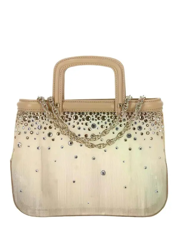 Rodo Embellished Chain Tote Bag - Neutrals