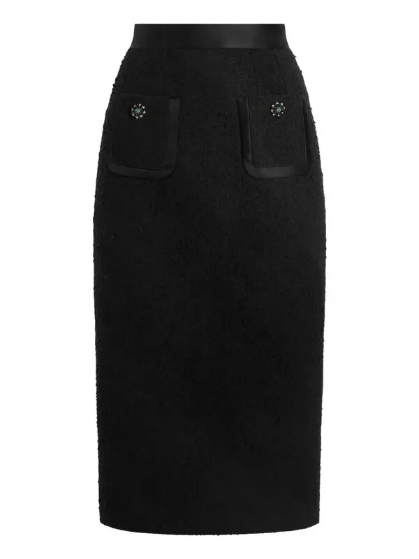 Dolce & Gabbana Embellished Midi Skirt - Black