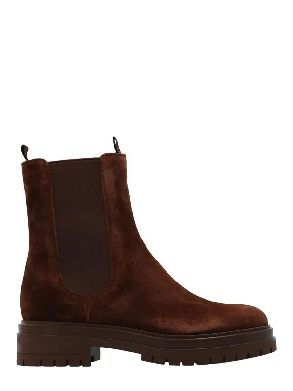 GIANVITO ROSSI Chester Suede Chelsea Boots - Brown