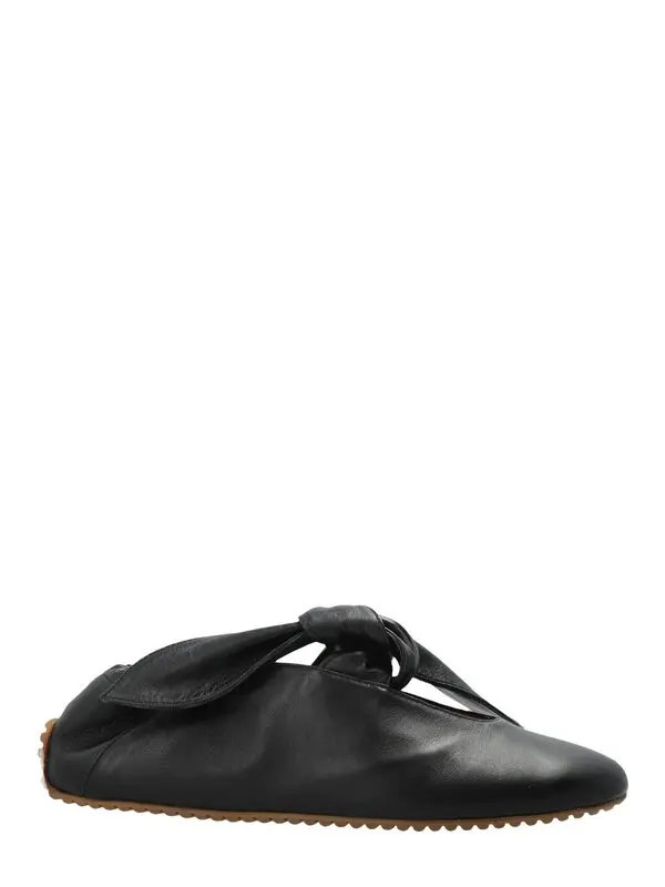 ODISSI Leather Ballerinas - Black
