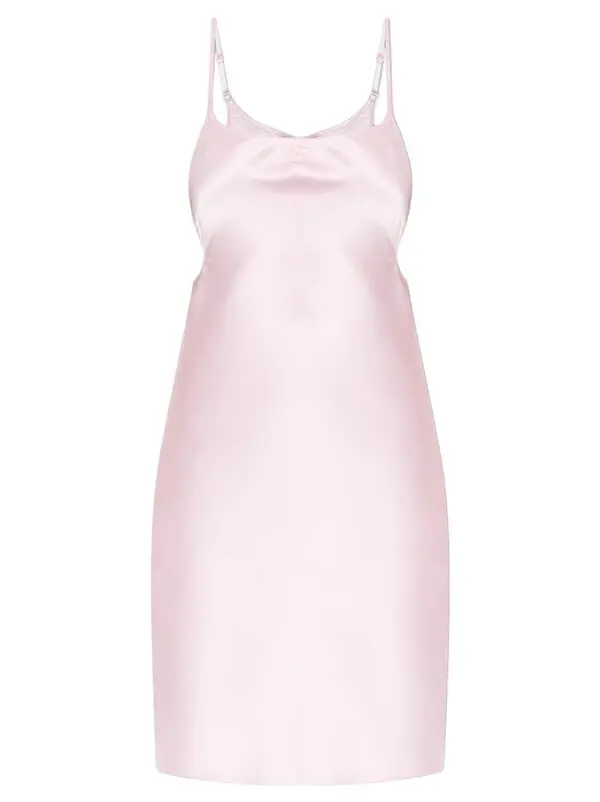 COURREGES Satin Slip Mini Dress - Pink