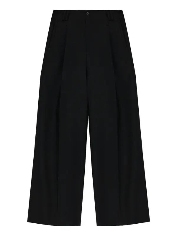 ENTIRE STUDIOS Wool Palazzo Trousers - Black