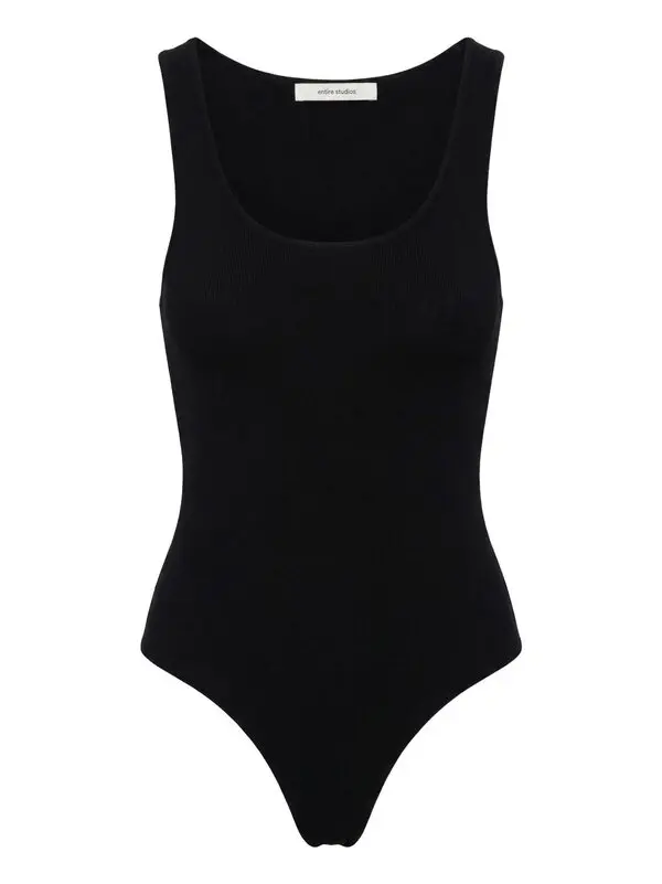 ENTIRE STUDIOS Spaghetti Strap Bodysuit - Black
