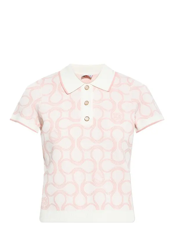 Casablanca Polo Shirt With Decorative Pattern - Pink