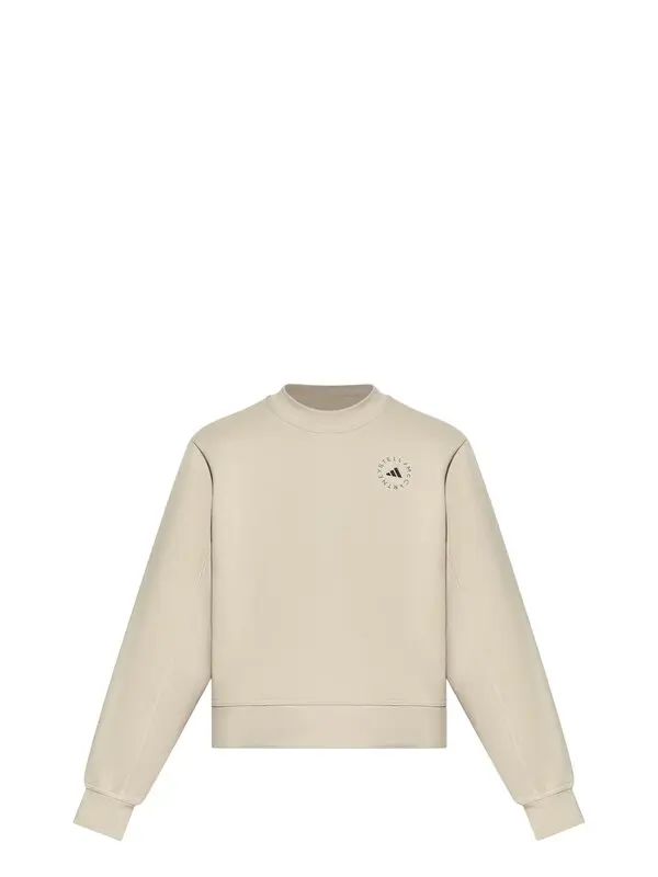 Adidas By Stella McCartney Logo Cotton Sweatshirt - Cream