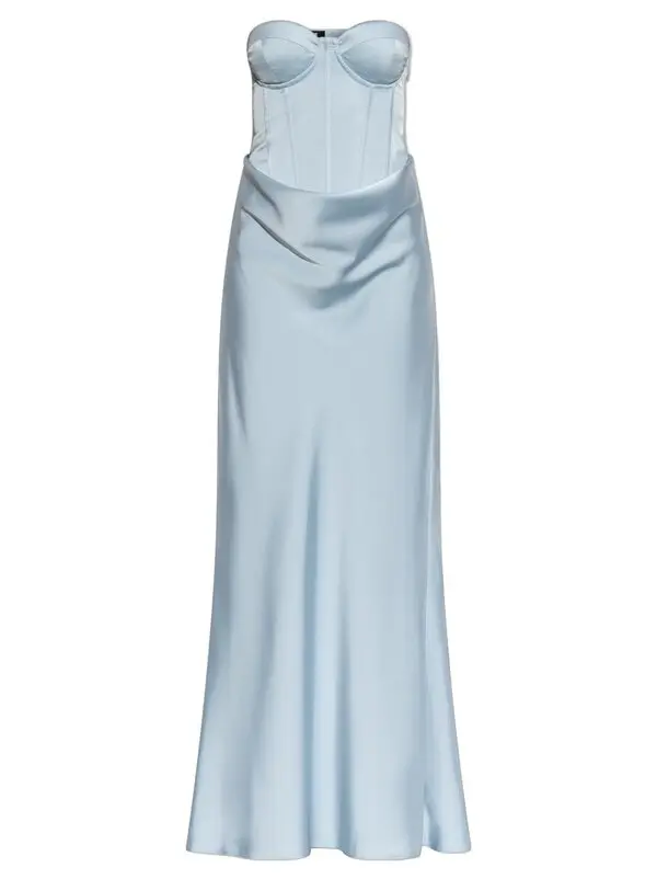 ROTATE BY BIRGER CHRISTENSEN Satin Corset Dress - Blue