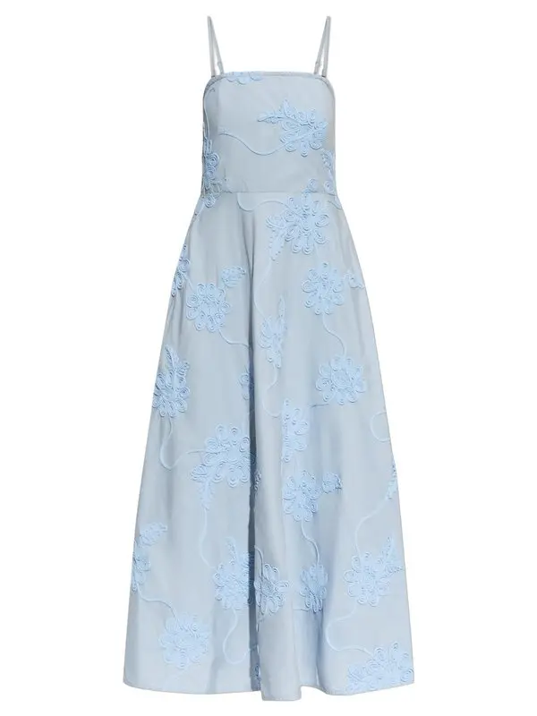 ROTATE BY BIRGER CHRISTENSEN Spaghetti Strap Maxi Dress - Blue