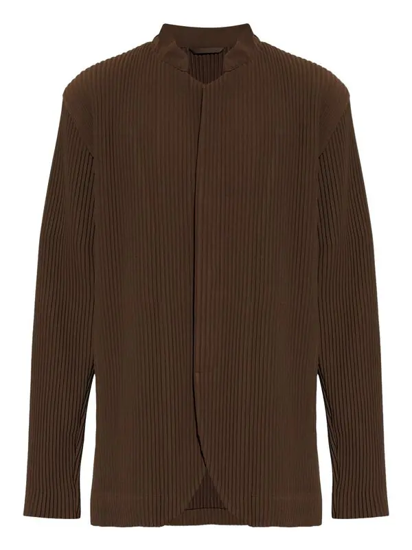 Issey Miyake Pleated Blazer - Brown