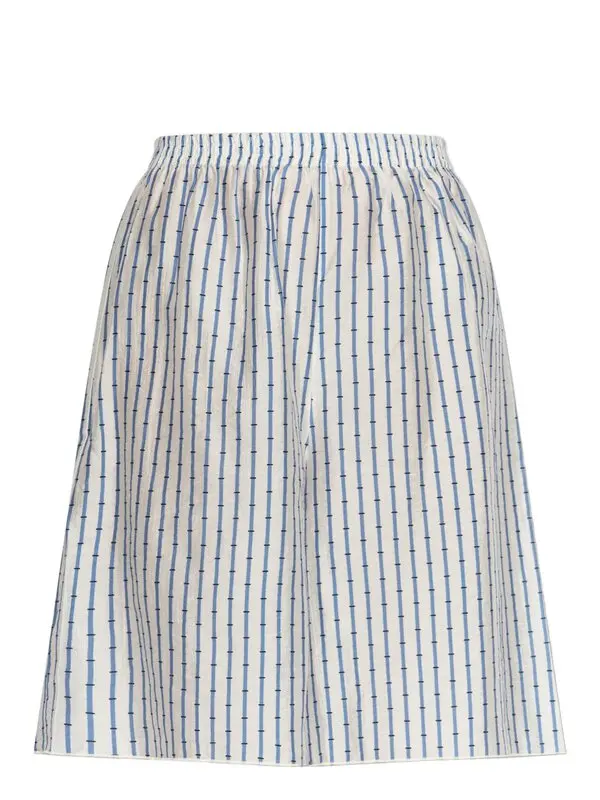 American Vintage Striped Pattern Shorts - Blue