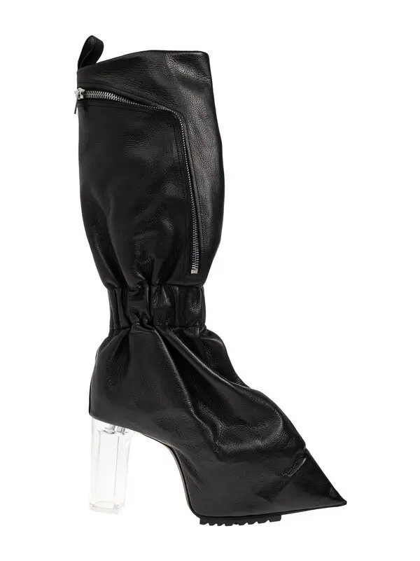 Rick Owens Cargo Taquito Platform Boots - Black