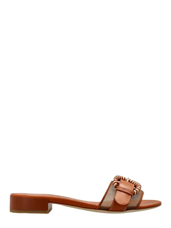 Rodo Leather Slides - Brown