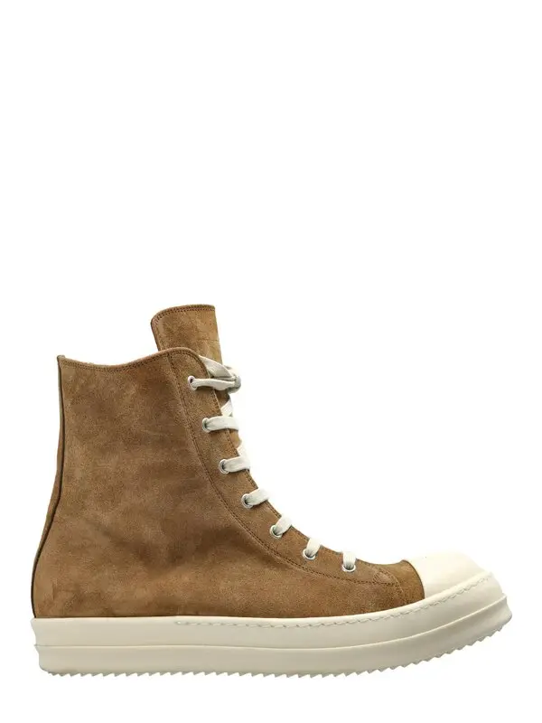 Rick Owens Suede High-top Sneakers - Brown