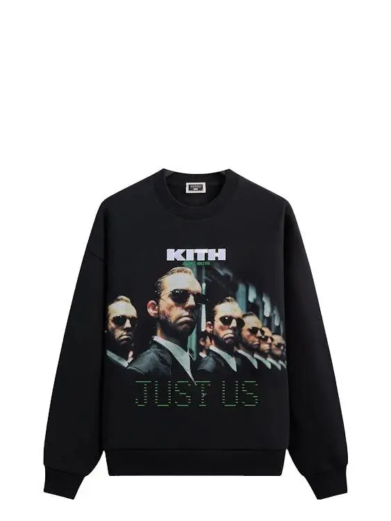 Kith X The Matrix Just Us Vintage Nelson Crewneck Sweatshirt - Black