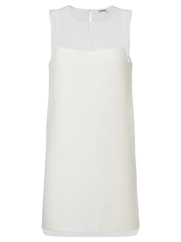 Staud Brea Layered Shift Dress - White