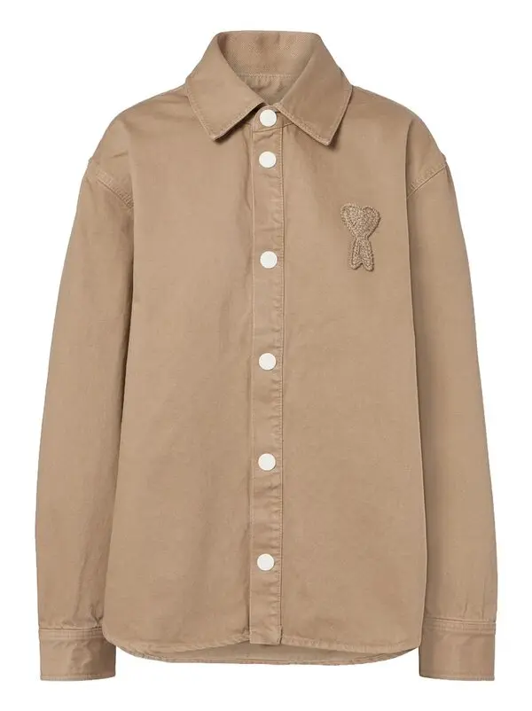 AMI Paris Cotton Overshirt - Beige