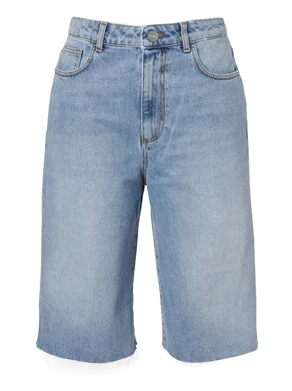 RÓHE Cotton Capri Jeans - Blue