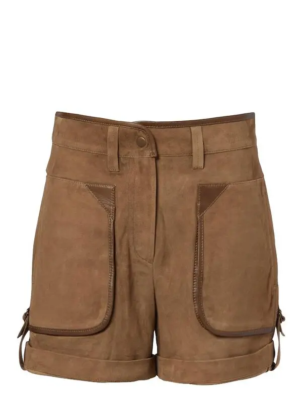 Isabel Marant Marline Suede Shorts - Brown