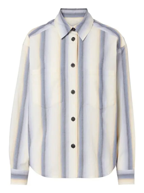 Isabel Marant Mahvane Striped Cotton Shirt - Blue