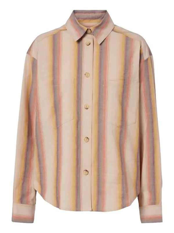Isabel Marant Mahvane Striped Cotton Shirt - Beige