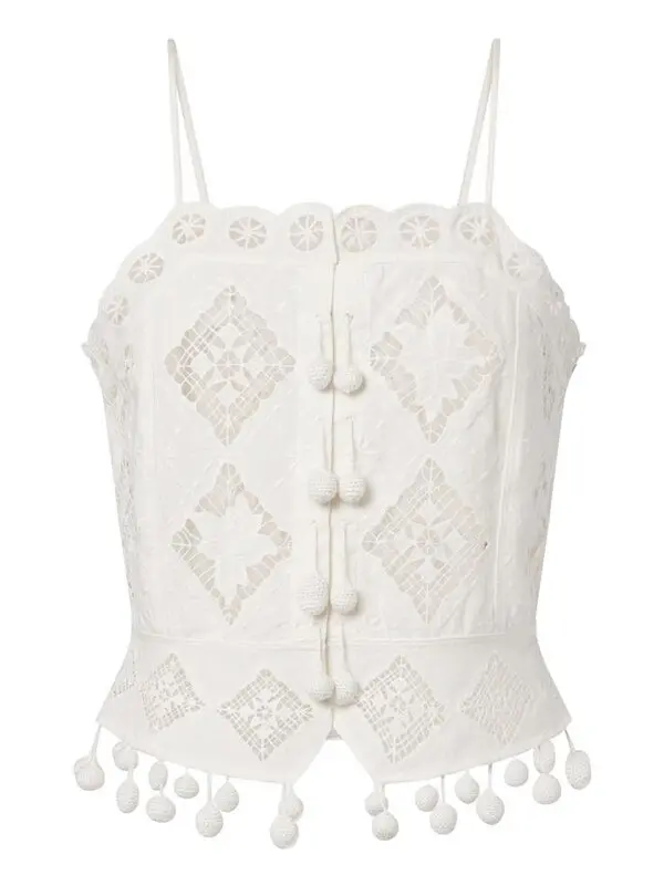 Isabel Marant Nellsy Crop Top - White