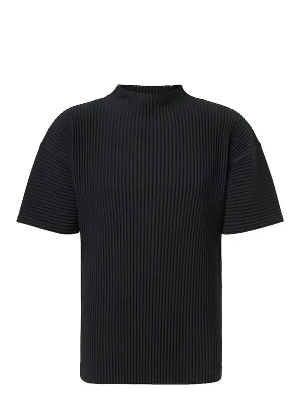 Issey Miyake Homme Plissé Monthly Colors: March Pleated T-shirt - Black