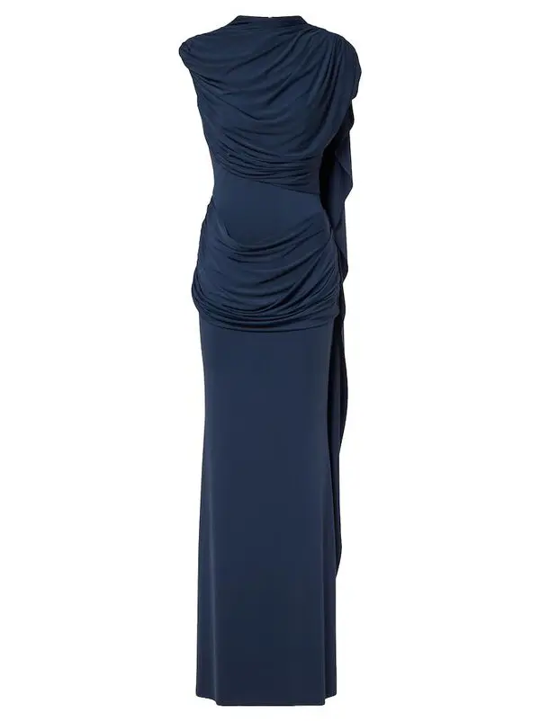 DE LA VALI Jersey Maxi Dress - Blue