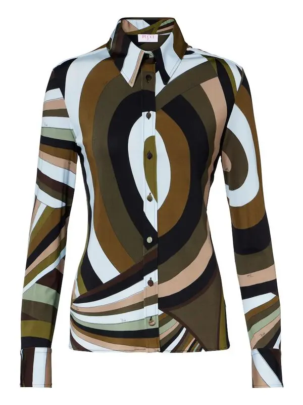 Emilio Pucci Marmo Silk Shirt - Multicoloured