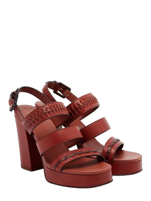 Zimmermann Alchemy Leather Platform Sandals - Brown