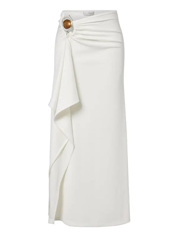 Christopher Esber Embellished Jersey Maxi Skirt - White