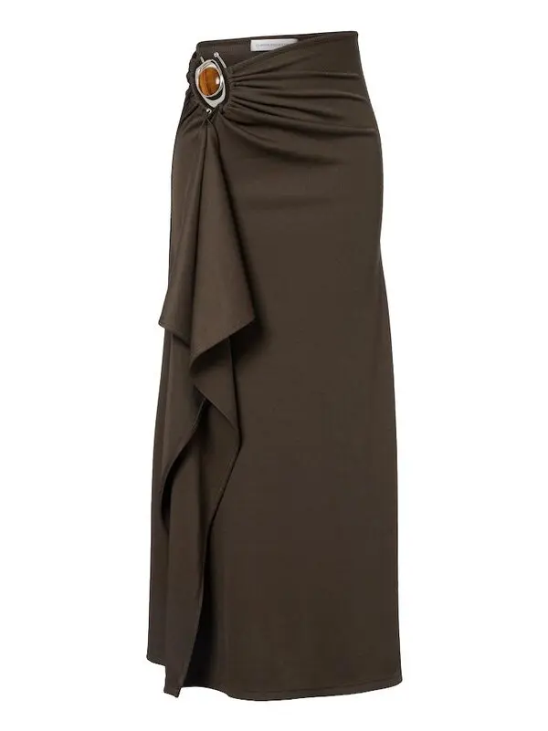 Christopher Esber Occhio Embellished Maxi Skirt - Green