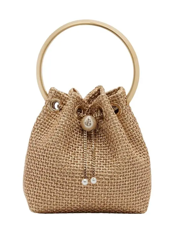JIMMY CHOO Bon Bon Small Bucket Bag - Gold