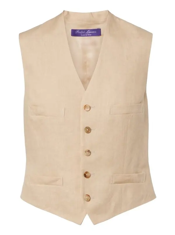 Ralph Lauren Jaiden Linen Vest - Beige