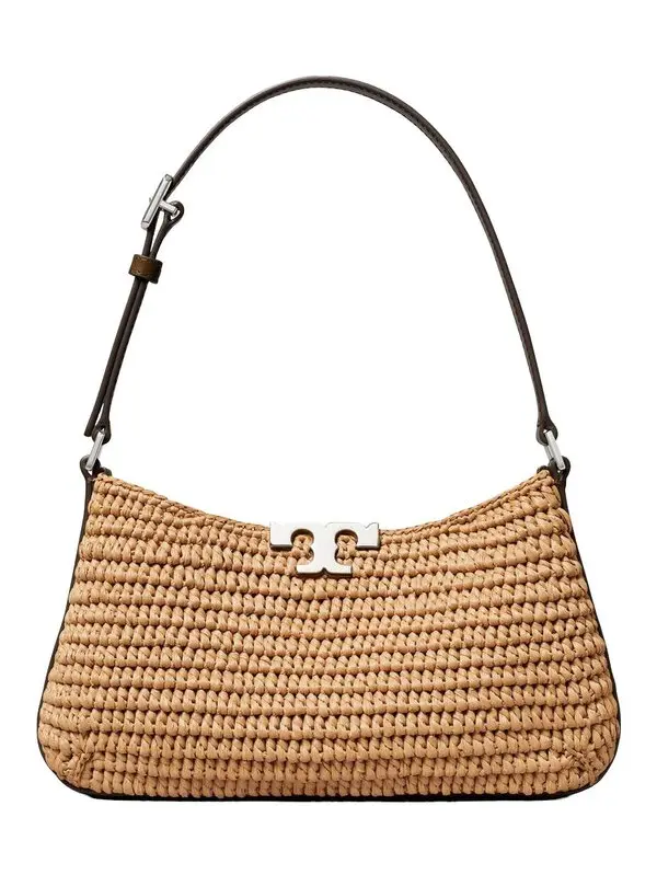 Tory Burch Slim Eleanor Woven Raffia Shoulder Bag - Honeycomb