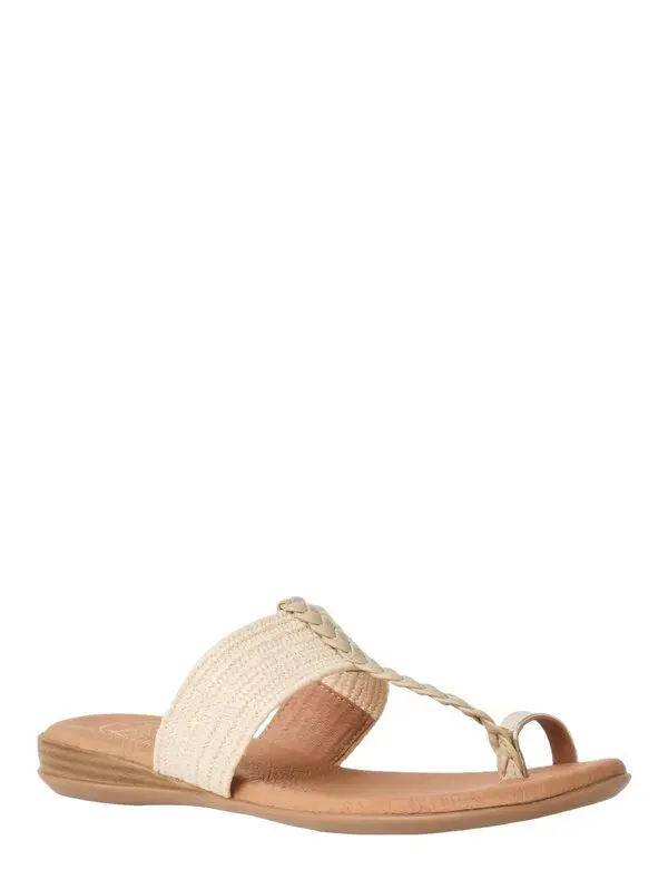 Andre Assous Neo Toe Loop Sandal - Natural Raffia