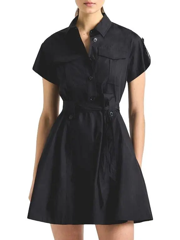 Derek Lam 10 Crosby Azora Poplin Shirtdress - Black