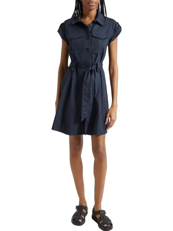 Derek Lam 10 Crosby Azora Poplin Shirtdress - Midnight