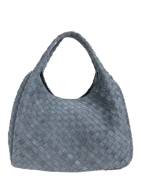 Bottega Veneta Large Campana Suede Shoulder Bag - Cloudy Indigo