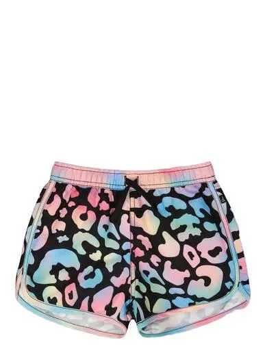 DEUX PAR DEUX Printed Swim Shorts - Black Leopard Print