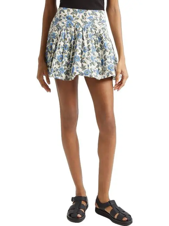 Derek Lam 10 Crosby Persis Floral Miniskirt - Blue Bell Floral