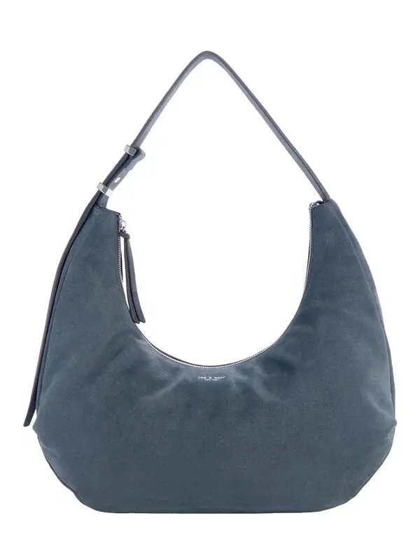 Rag & Bone Large Hudson Suede Hobo Bag - Blue